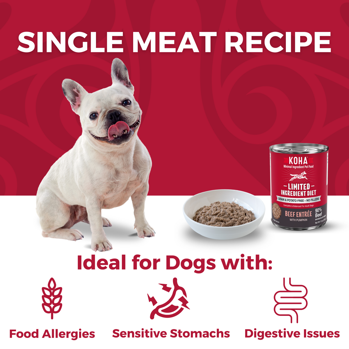 Limited Ingredient Diet Beef Entrée for Dogs | KOHA Pet – Nootie Koha ...