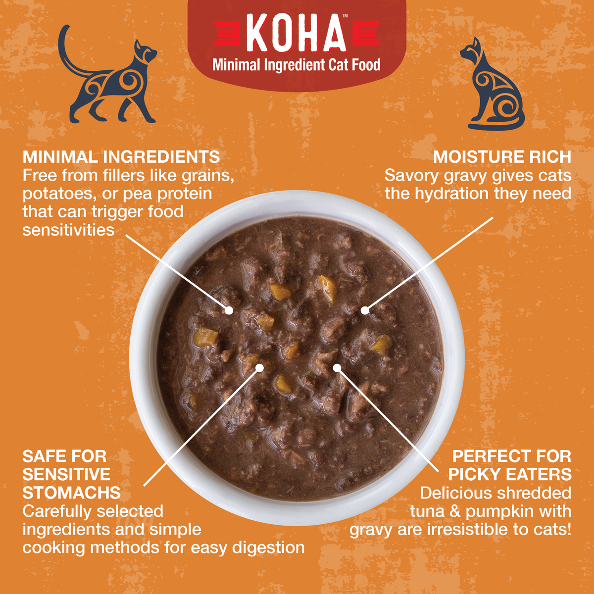 Poké Bowl Tuna & Pumpkin Entrée in Gravy for Cats- 2 Cases of 12 (3 oz ...