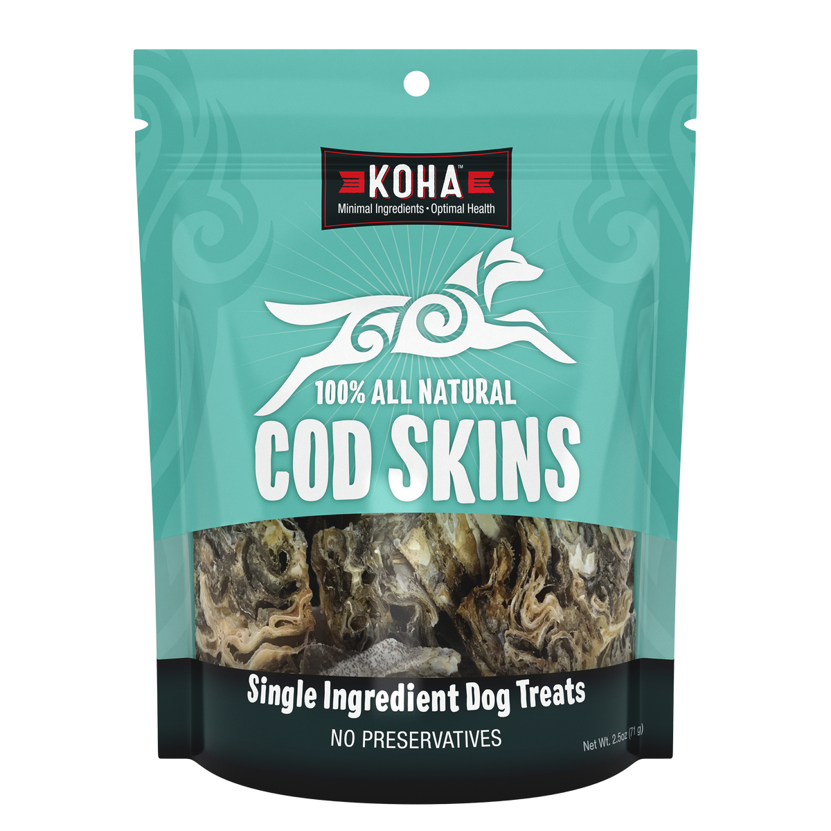 All Natural Treats Air Dried Single Ingredient Cod Skins Strips | KOHA ...