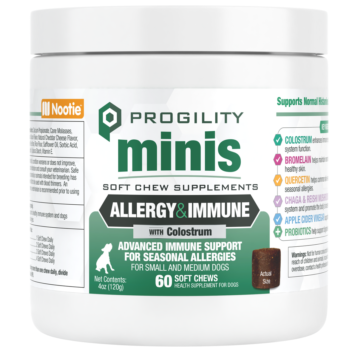 Progility Allergy & Immune Soft Chew Supplements for Dogs for Seasonal ...