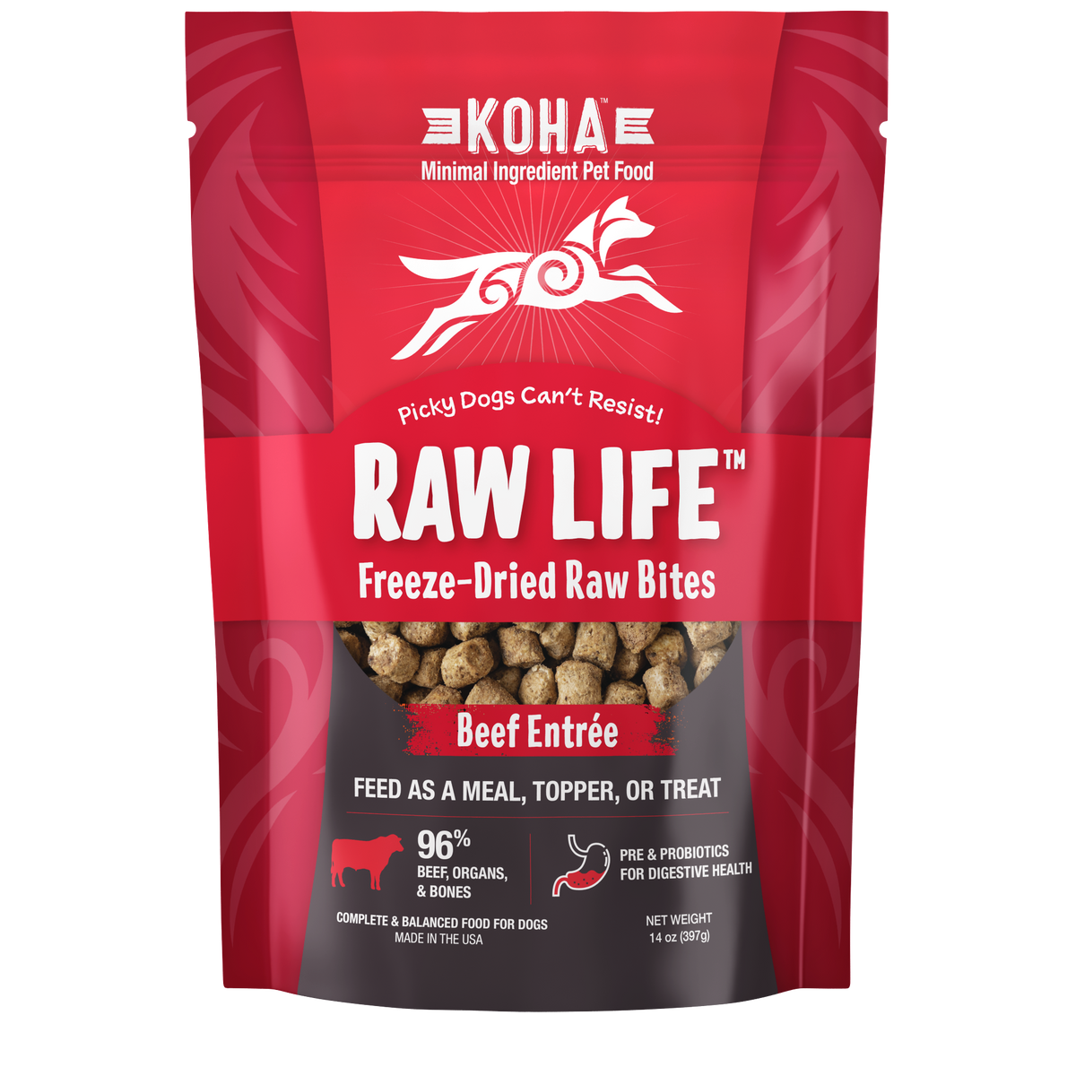 Freeze-Dried Raw Bites Beef Entrée for Dogs 14oz Bag – Nootie Koha ...